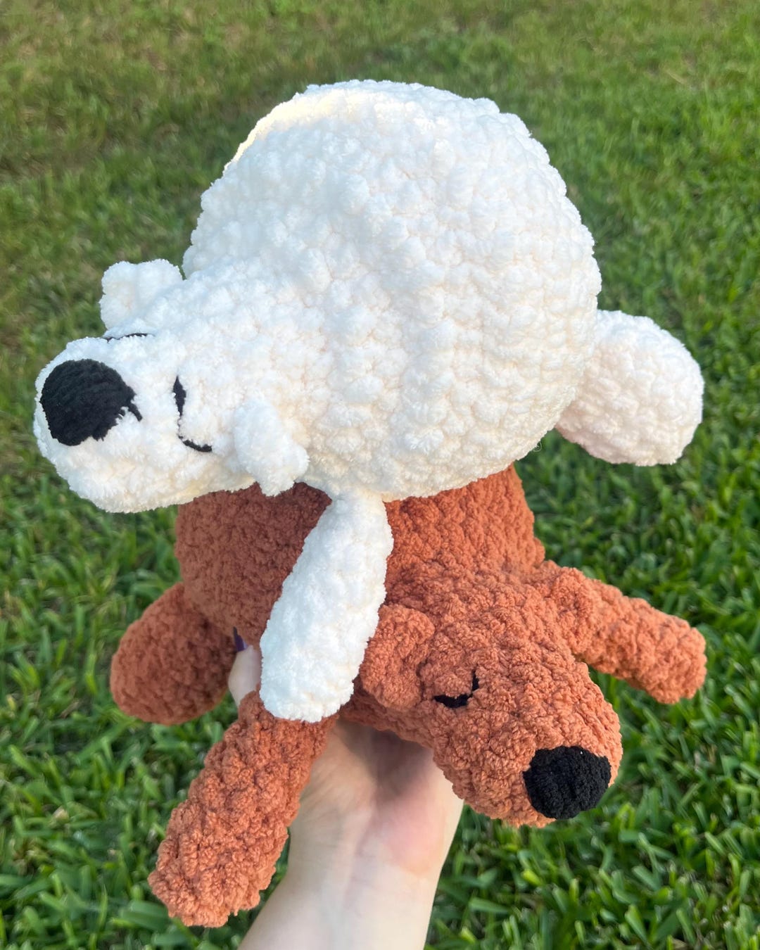 Panic Attack Bear Weighted Plush - Polar Bear Stuffed Animal | Crochet ...
