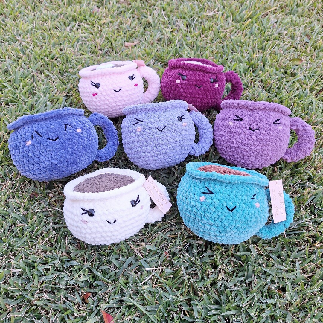 Kawaii Coffee Cup Crocheted Plushie Kawaii Food Plush Coffee Mug ...