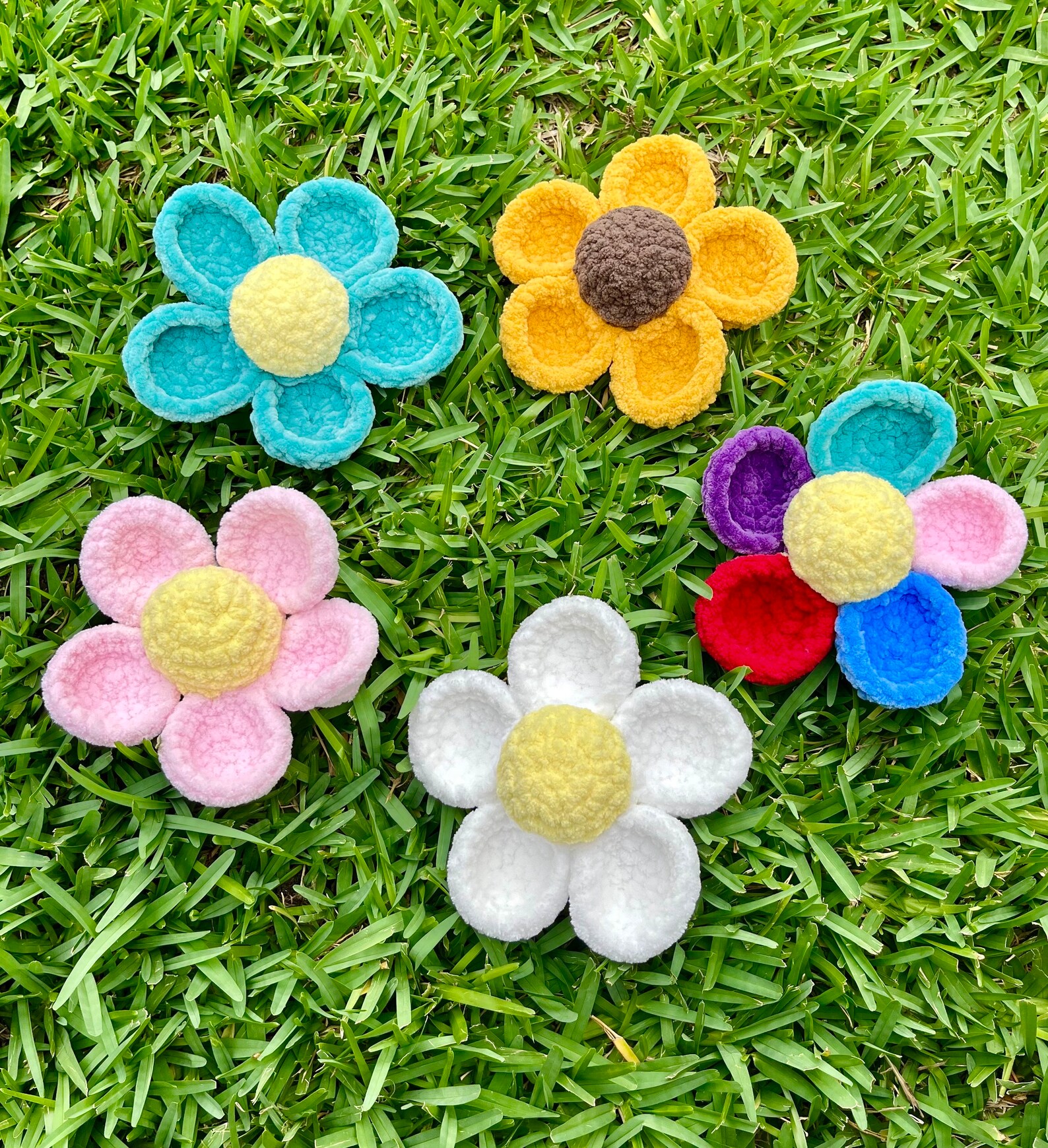 Popping Fidget Toy Crochet Flower Plushie | Floral Cottagecore Gift ...