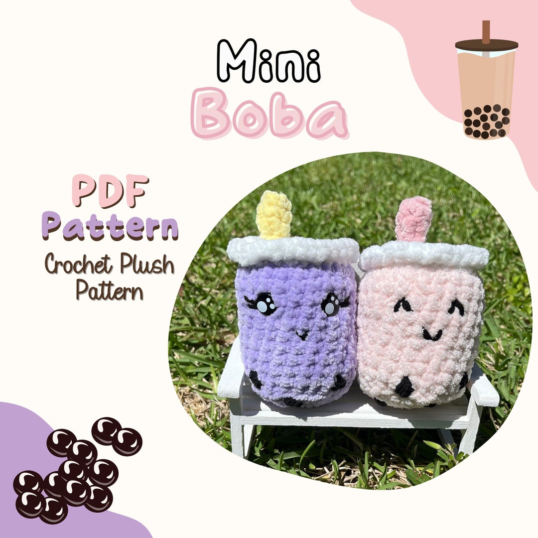 Mini Boba Plush Crochet Pattern PDF | Kawaii Food Plushie | DIY Amigurumi Plush Toy | Sensory ...