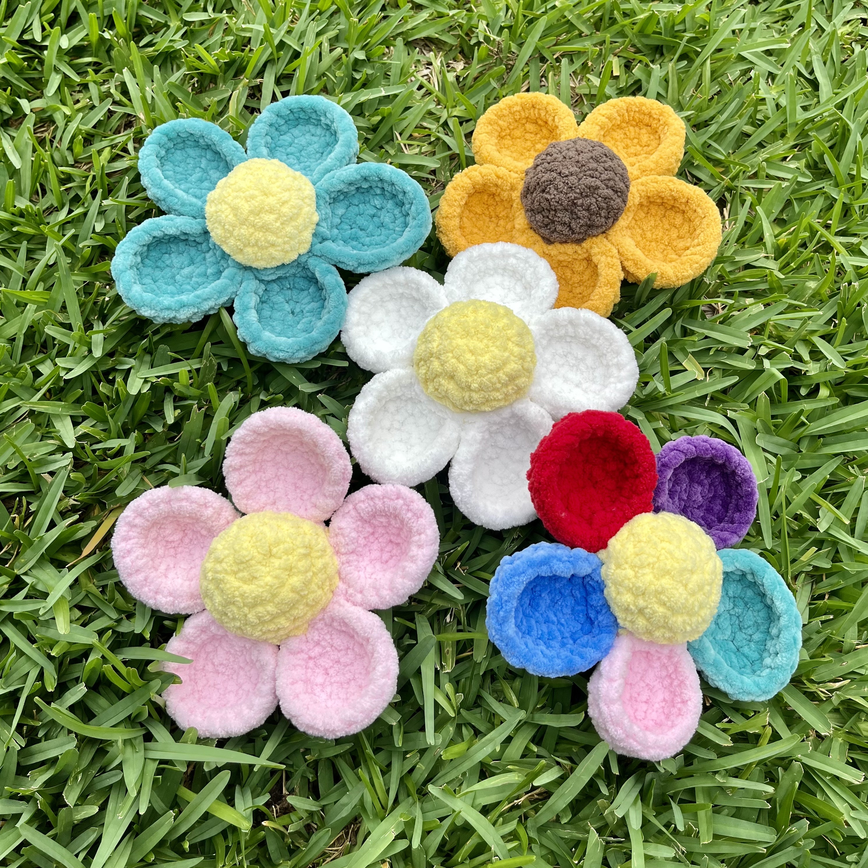 Popping Fidget Toy Crochet Flower Plushie | Floral Cottagecore Gift ...
