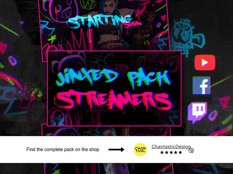 Jinx Stinger Transition for Twitch Streamers | "jinxed" | Pink & Blue ...