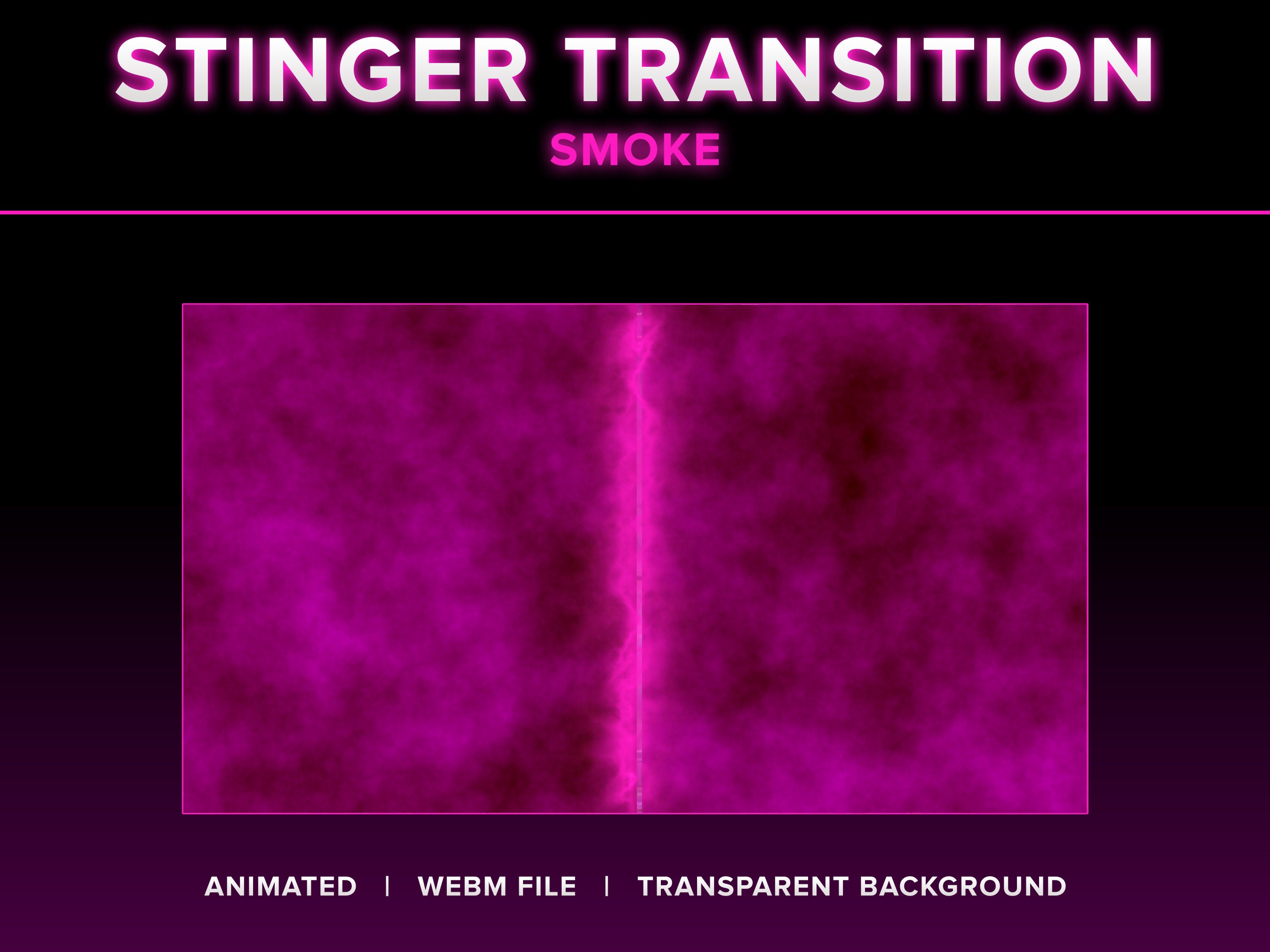 Animated Smoke Transition Overlay Twitch Customizable Color Stinger ...