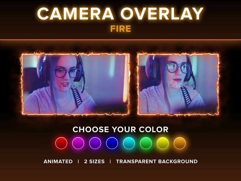 5 Animated Camera Overlays Twitch | Overlay Pack | Neon, Fire, Mystic ...