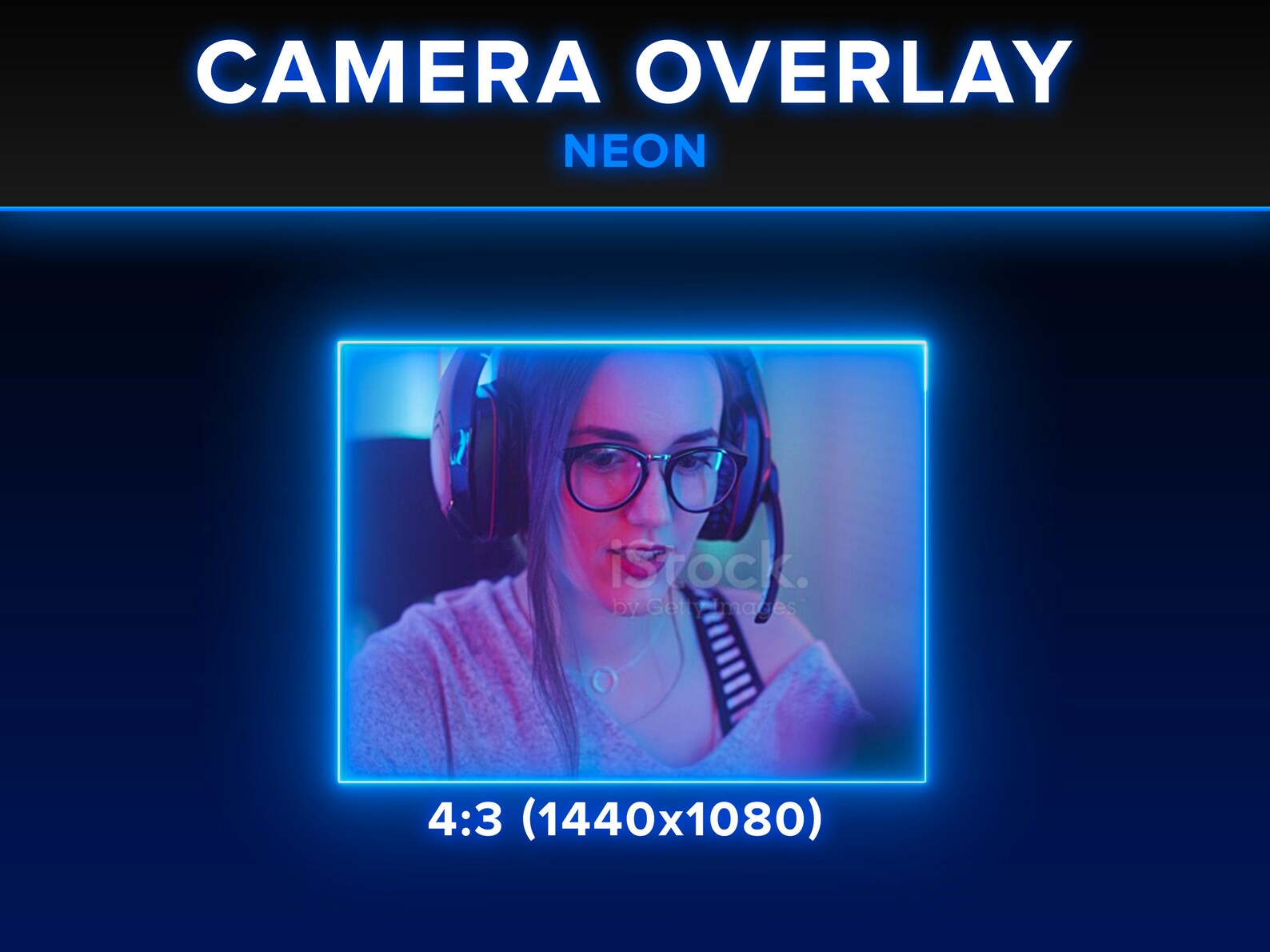 Animated Neon Camera Overlay Twitch | Customizable Color | Webcam ...