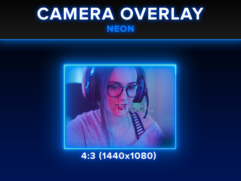 Animated Neon Camera Overlay Twitch | Customizable Color | Webcam ...