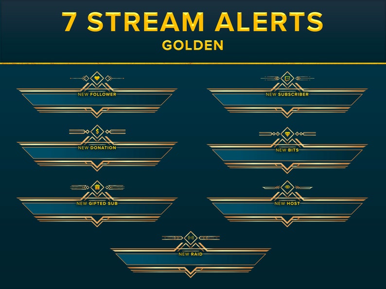 Golden Animated Twitch Alerts | League of Legends Inspired, Gaming ...