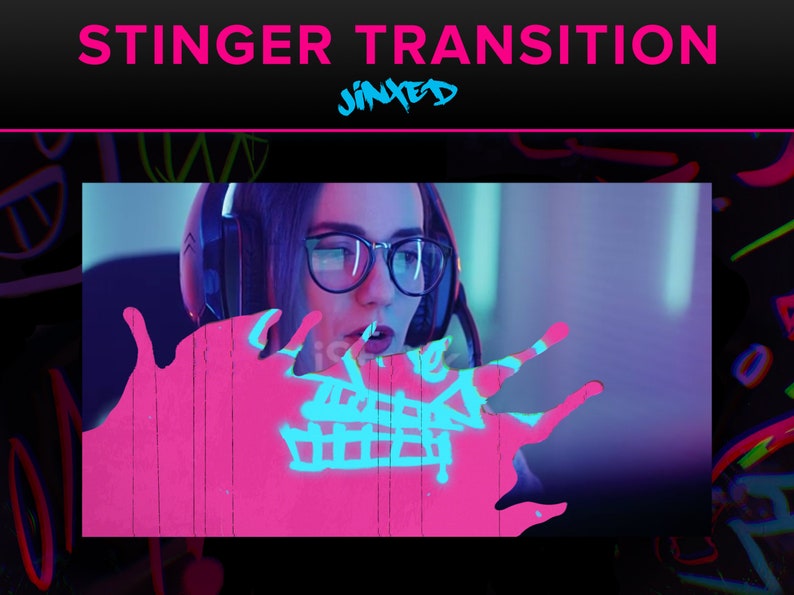 Jinx Stinger Transition for Twitch Streamers | "jinxed" | Pink & Blue ...