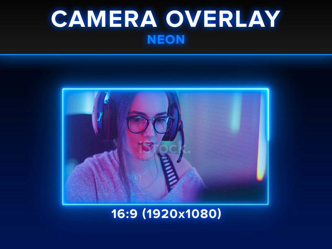 Animated Neon Camera Overlay Twitch | Customizable Color | Webcam ...