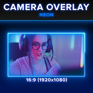 Animated Neon Camera Overlay Twitch | Customizable Color | Webcam ...