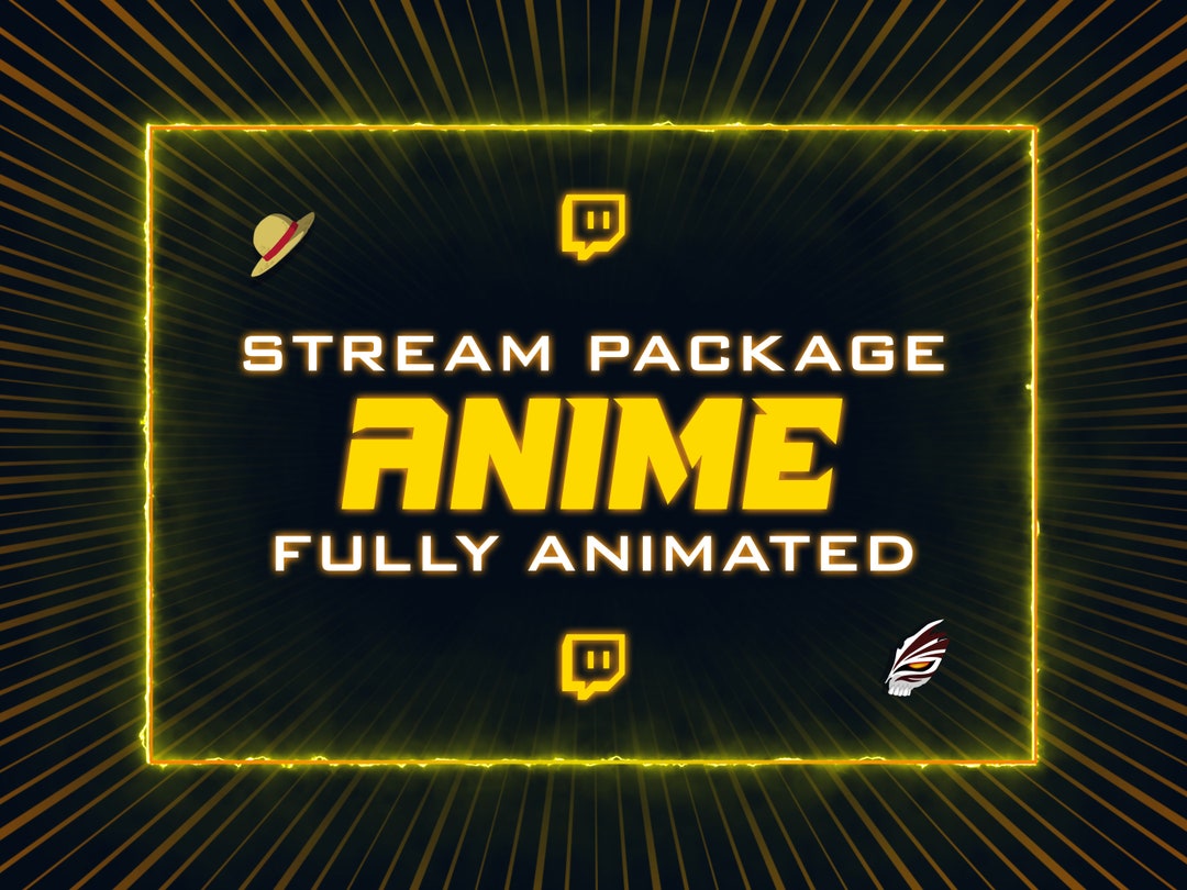 Animated Twitch Pack ANIME Manga for Streamers Instant Download - Etsy
