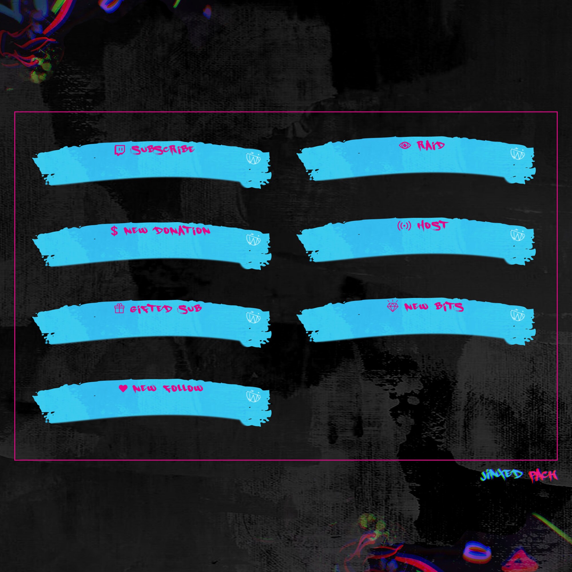 Jinxed Arcane Animated Twitch Stream Overlay Pack (instant Download) - Etsy