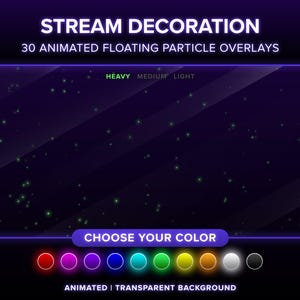 30 Animated Floating Particles Loop Stream Decoration | Overlay Glow ...