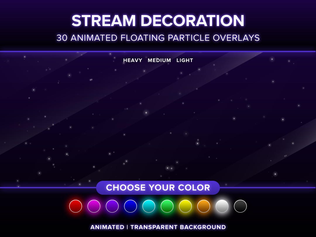 30 Animated Floating Particles Loop Stream Decoration | Overlay Glow ...