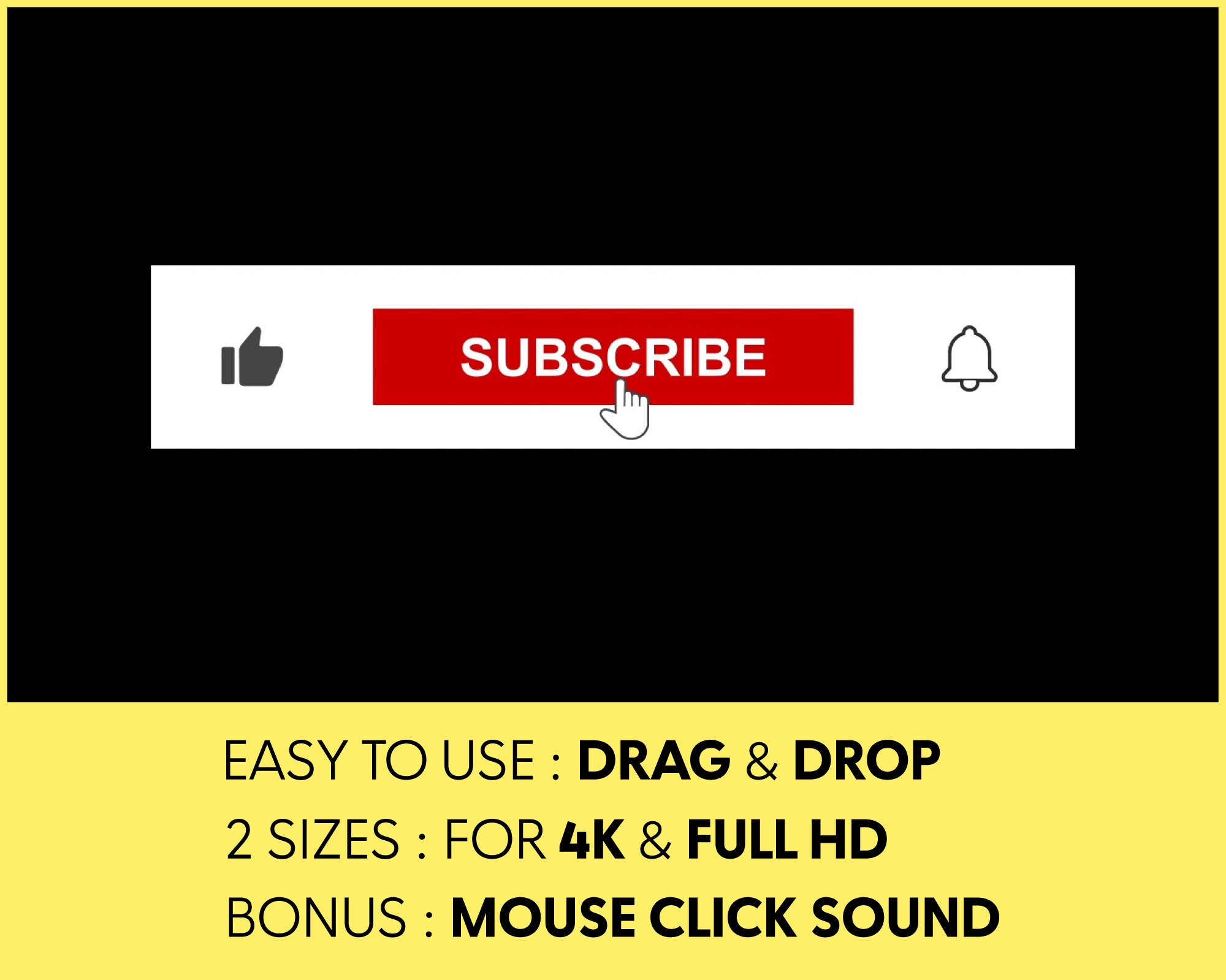 Animated Subscribe Button for Professional Youtube Channel - Etsy