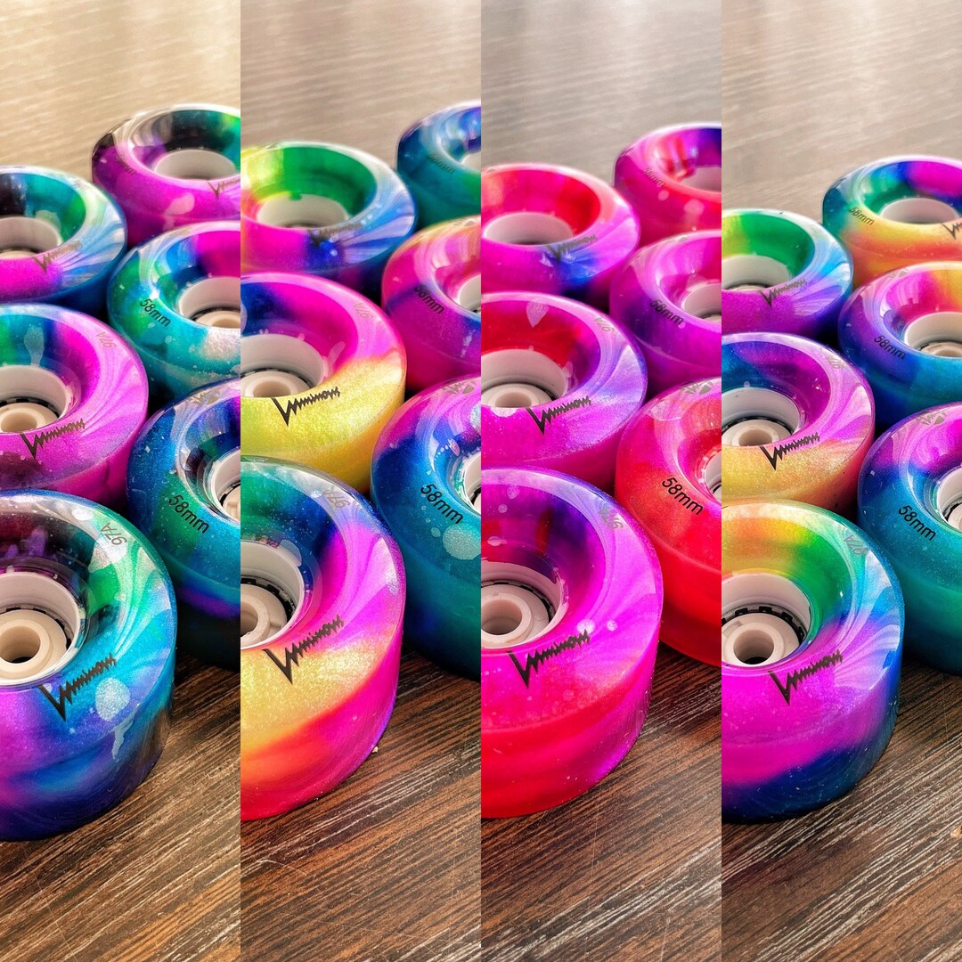 Galaxy Dyed White Pearl Luminous Wheels, 58mm X 97A (sets of 8) - Etsy