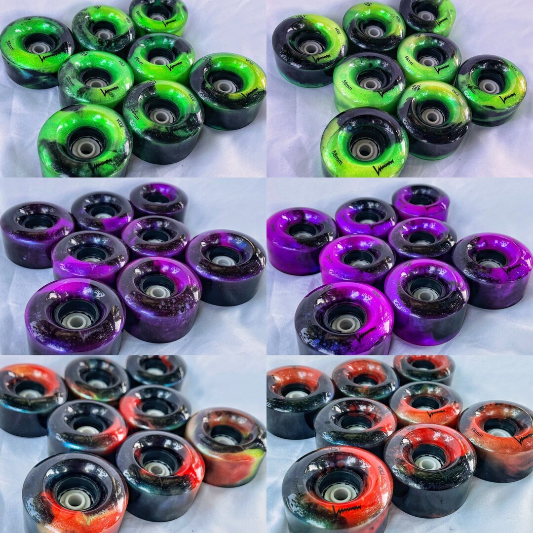 Galaxy Dyed Black Pearl Luminous Wheels, 58mm X 100A (sets of 4) - Etsy