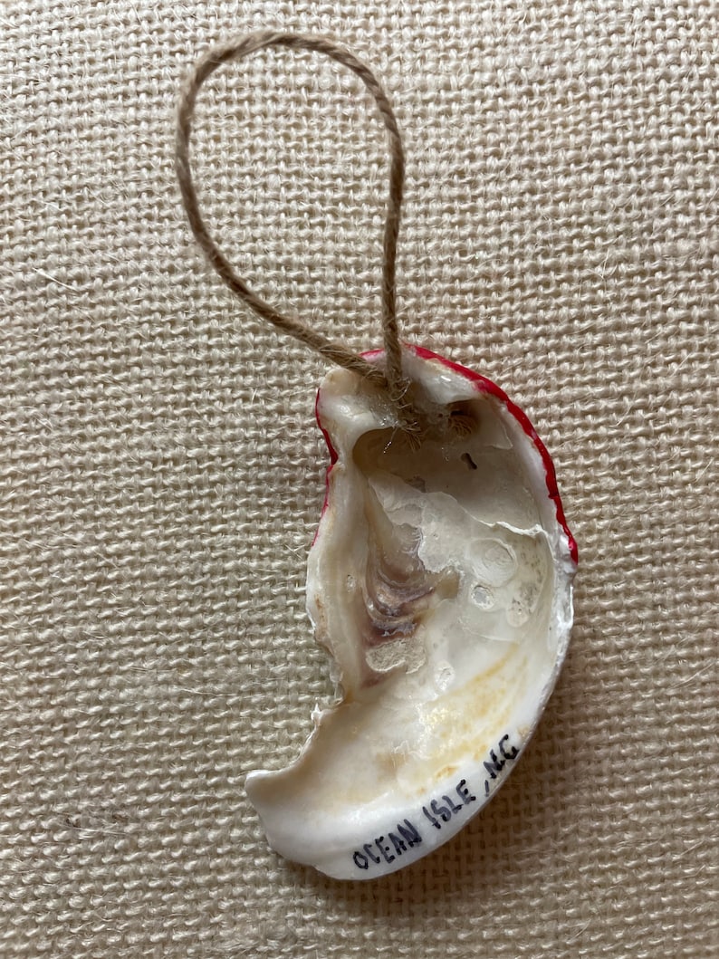 Oyster Shell Santa Ornament - Etsy