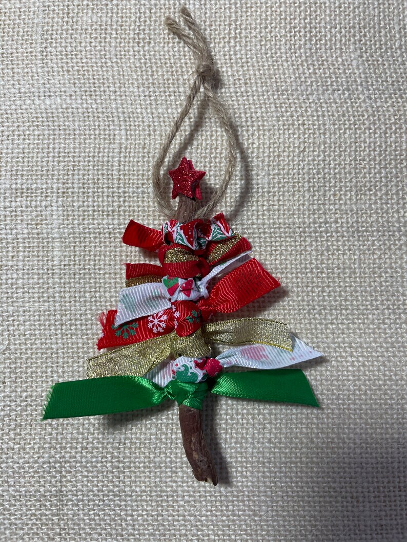 Ribbon and Wood Christmas Tree - Etsy