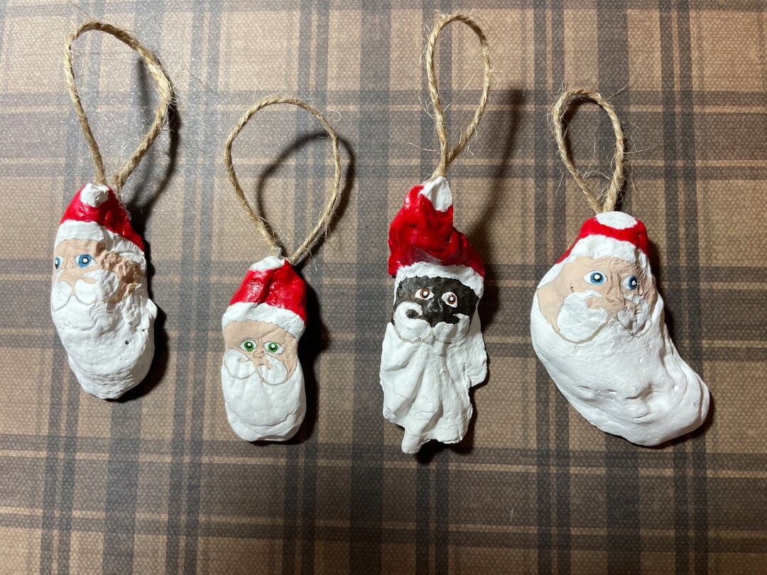 Oyster Shell Santa Ornament - Etsy