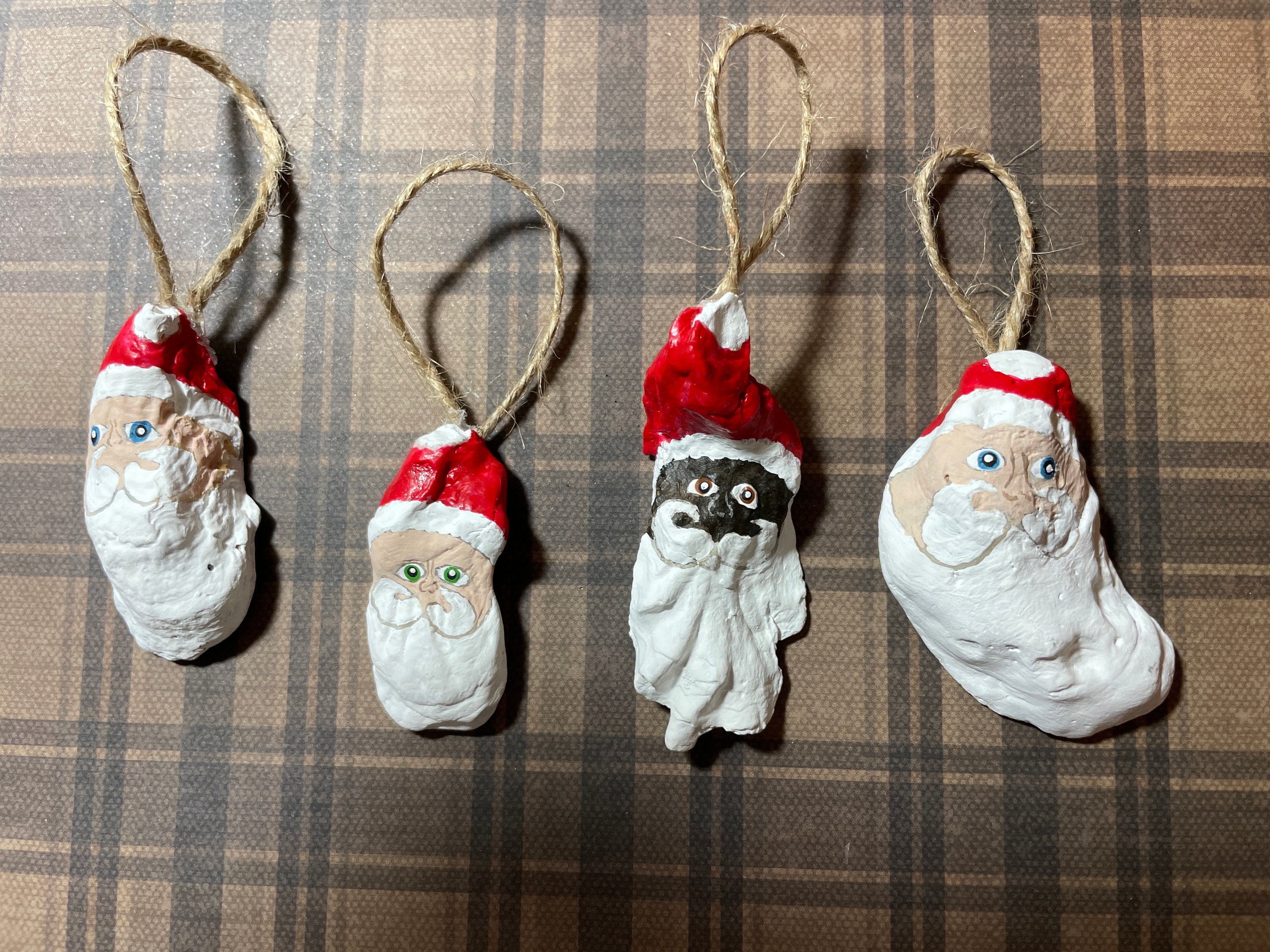 Oyster Shell Santa Ornament - Etsy