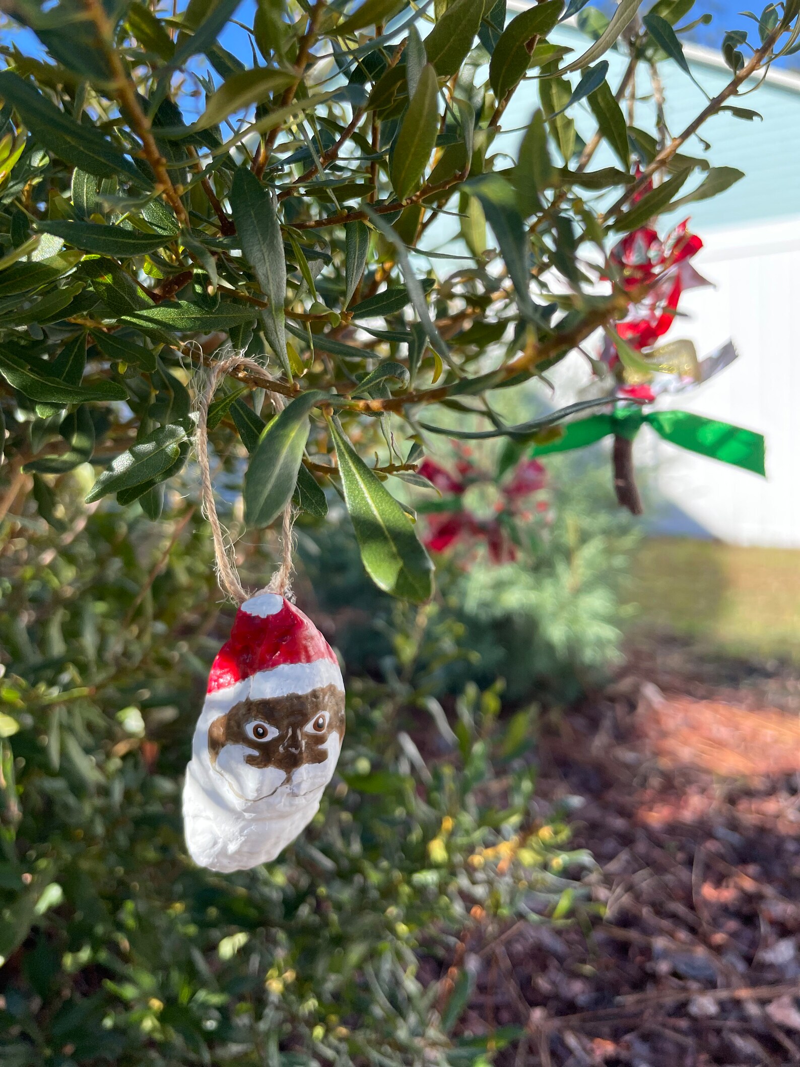 Oyster Shell Santa Ornament - Etsy
