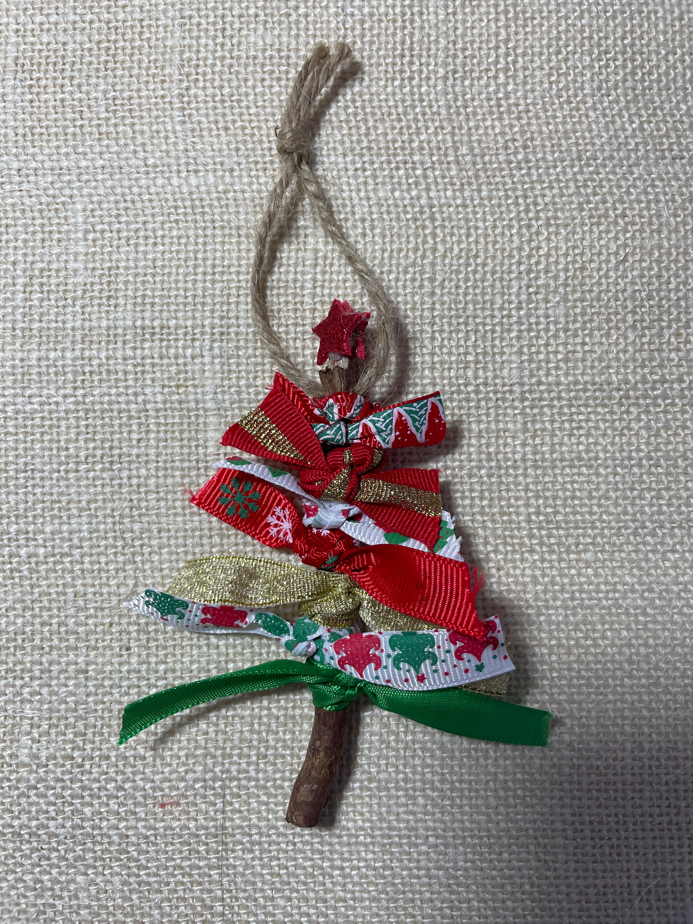 Ribbon and Wood Christmas Tree - Etsy