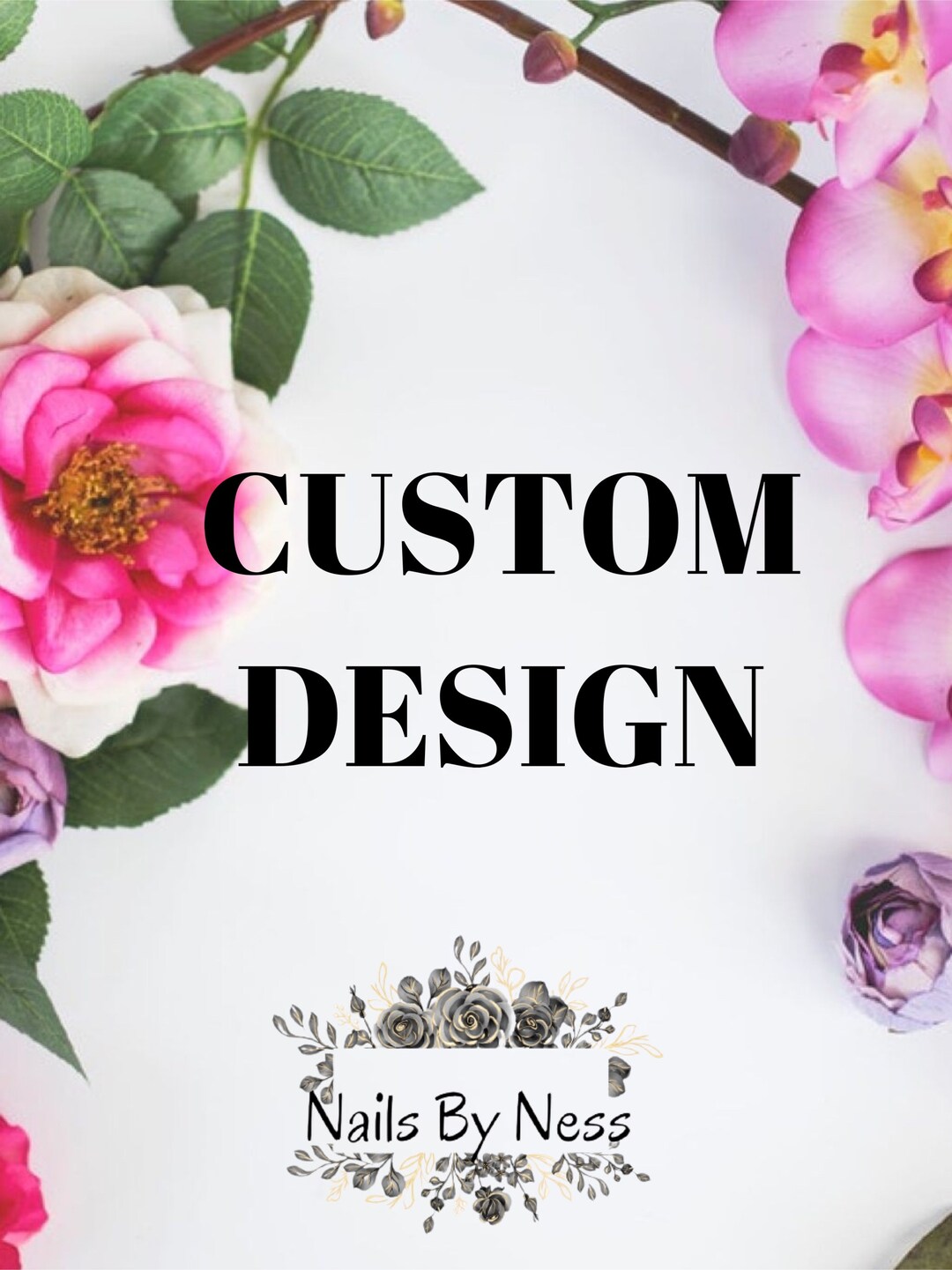 CUSTOM Nail Designs | Reusable Hand Painted Press on Nails Set of 10 ...