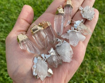 Raw Crystal Point Pendant - Etsy