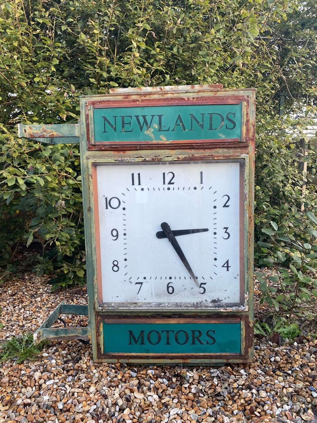 KLG Art Deco Double Sided Advertising Clock Newland Motors - Etsy