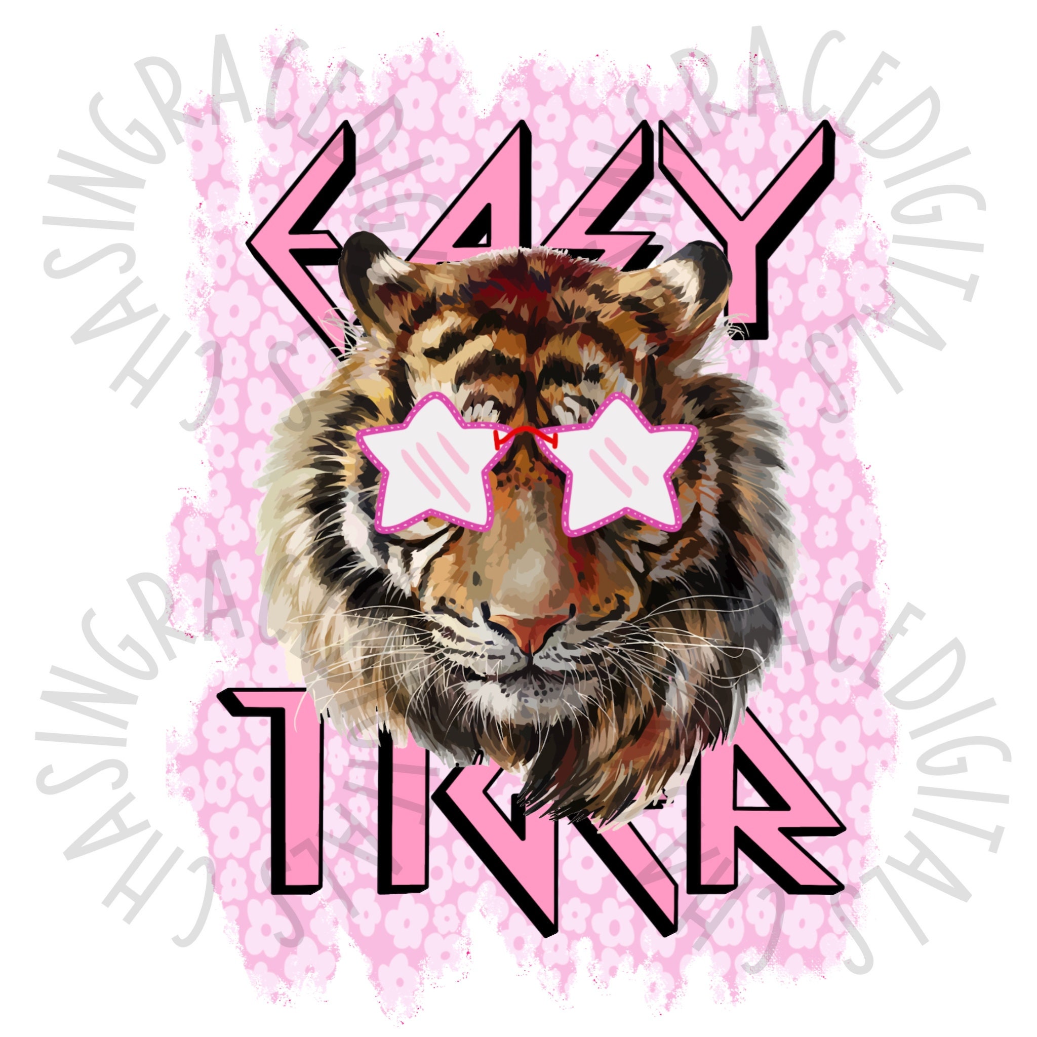Easy Tiger PNG DIGITAL DOWNLOAD Retro Summer - Etsy