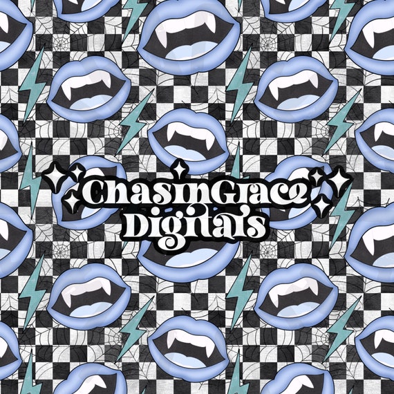 Vampire Seamless Pattern Retro Halloween Spooky Spider - Etsy