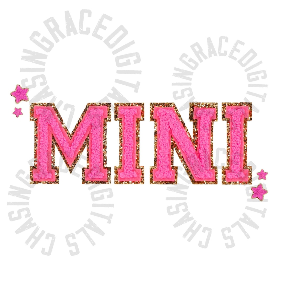 Mini, Mama, PNG, INSTANT DOWNLOAD, Digital, Varsity Letters, Glitter ...