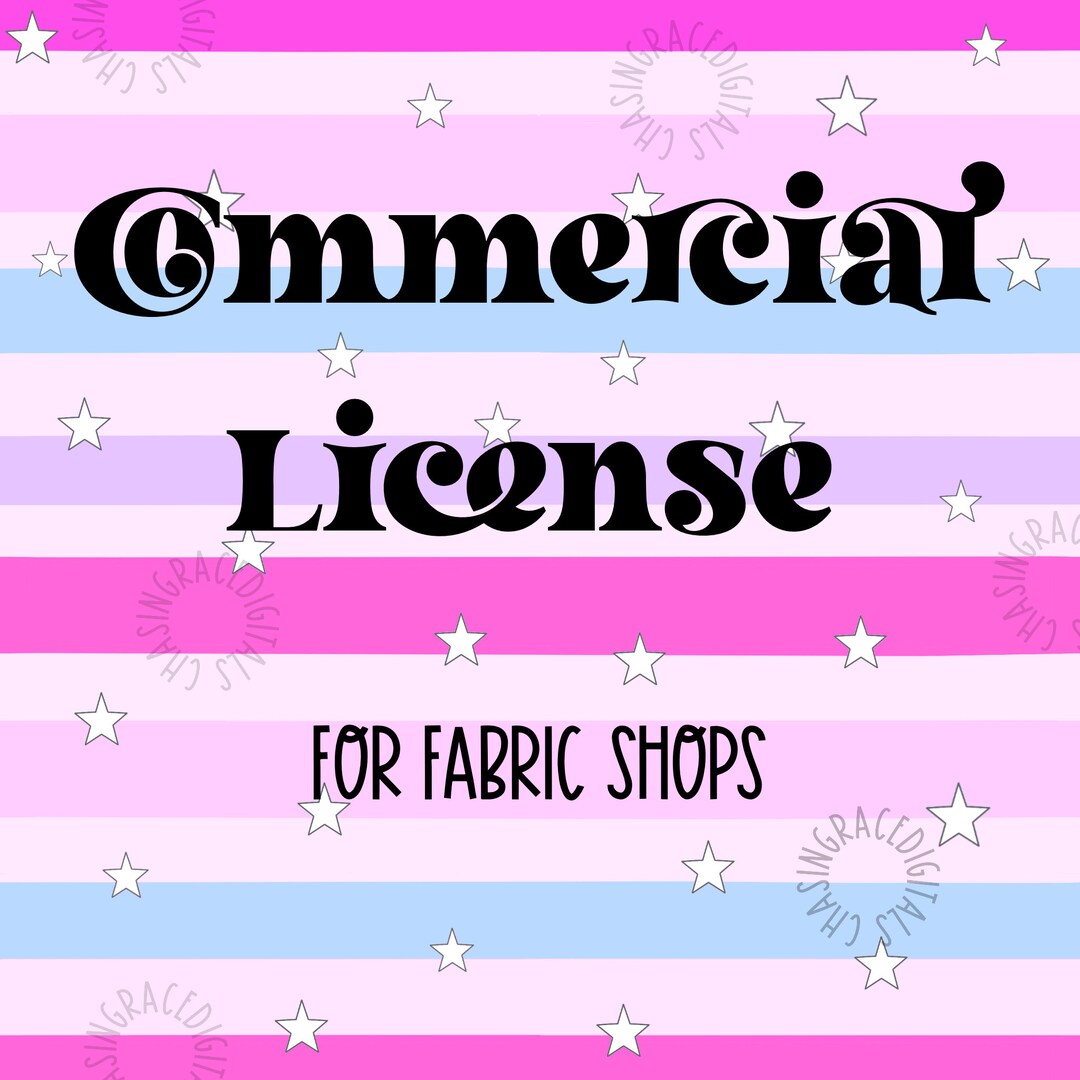 Commercial License for Fabric - Etsy