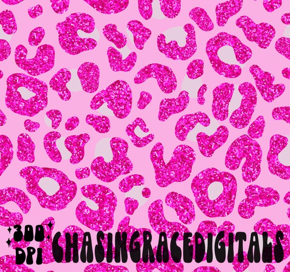 Leopard Pink Glitter Seamless File Seamless Digital Download | Etsy