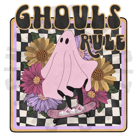 Ghouls Rule Halloween Png Digital Download Skateboard - Etsy