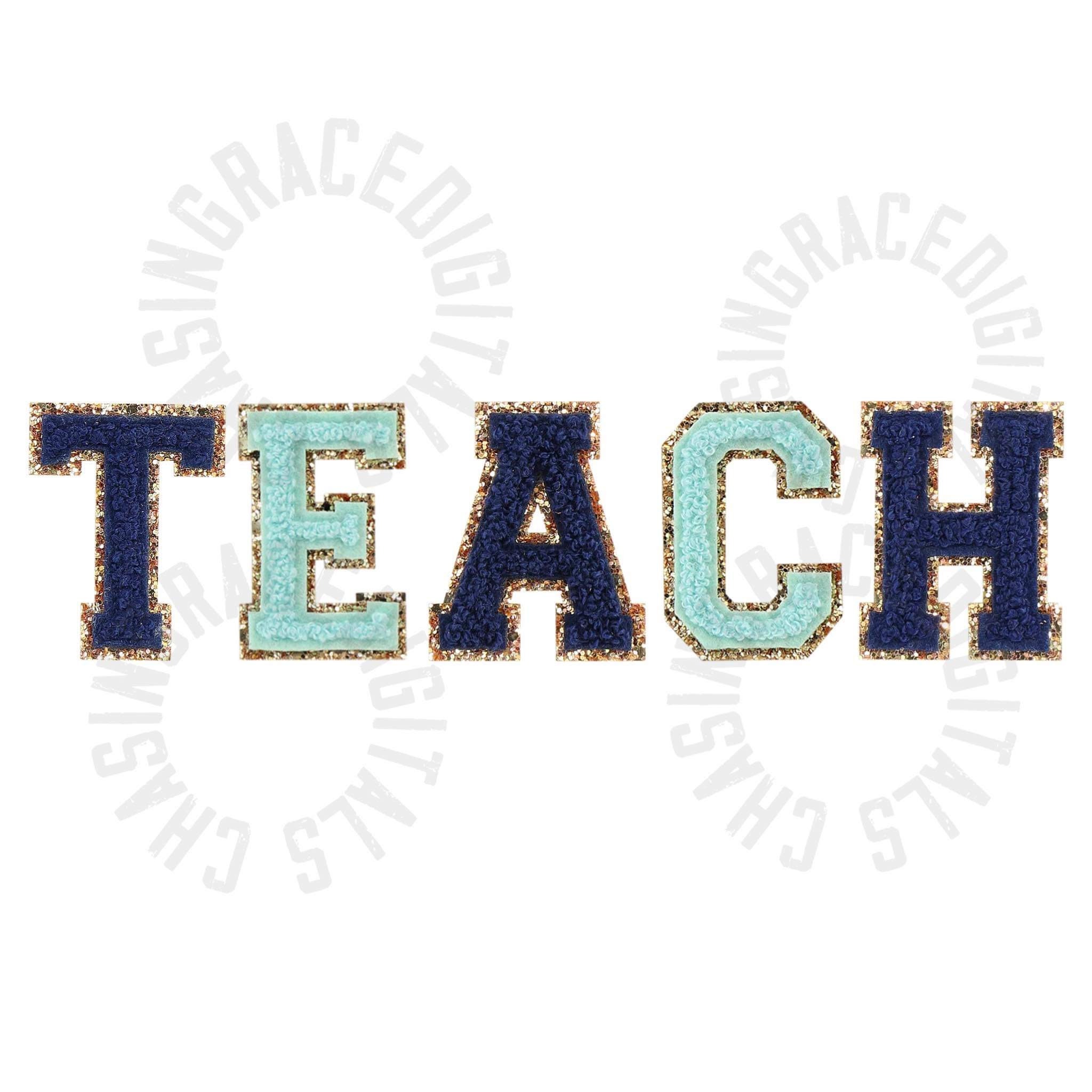 Varsity Letters, PNG, INSTANT DOWNLOAD, Retro, Teacher, Teach, School ...