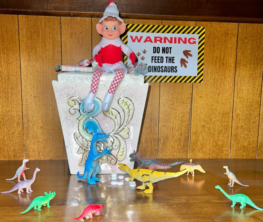 Elf Prop, Don't Feed the Dinosaurs, Elf Kit, Elf Ideas, Elf Scenes ...