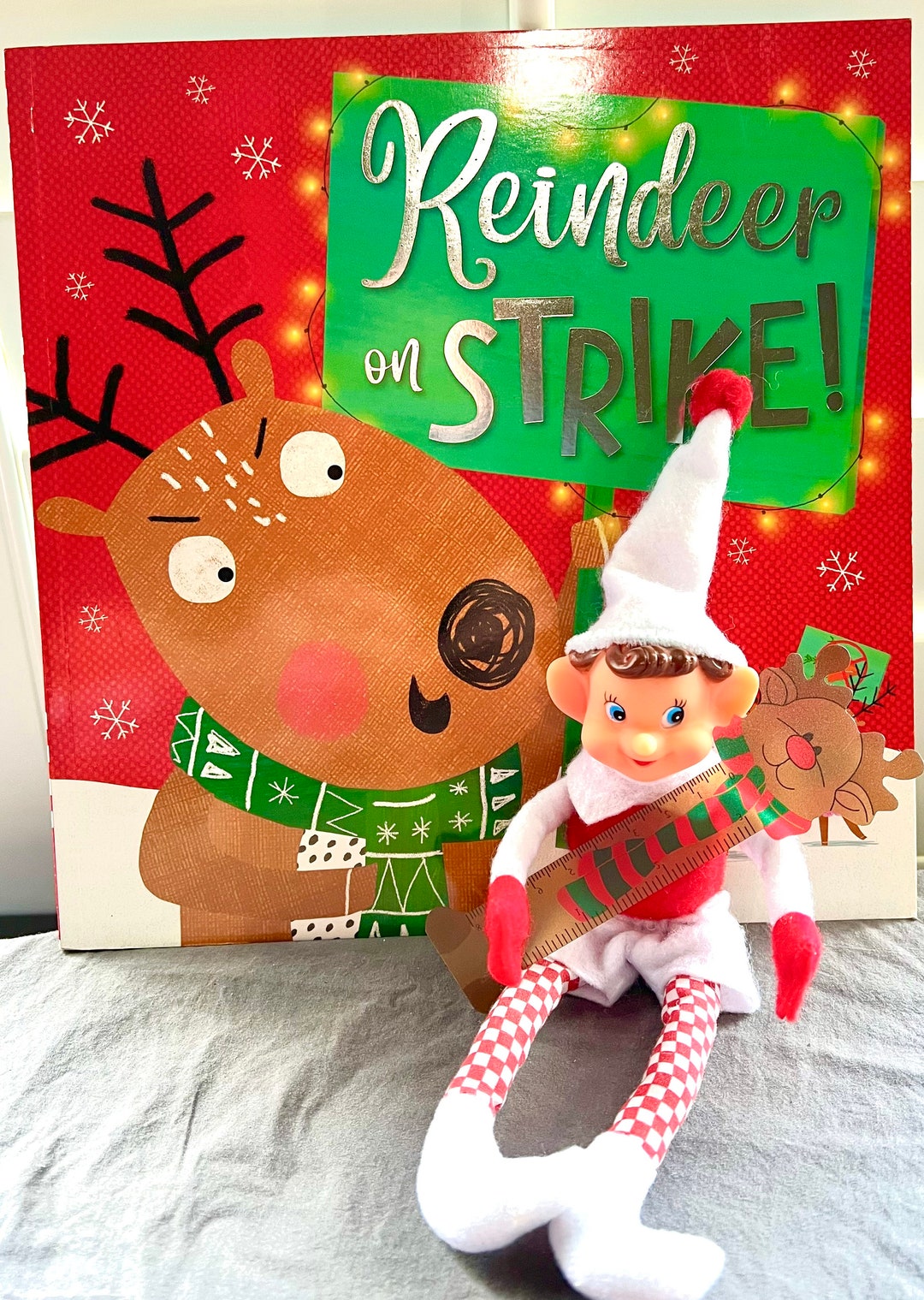 Elf Prop, Reading Elf, Reindeer on Strike, Elf Kit, Elf Ideas, Elf ...