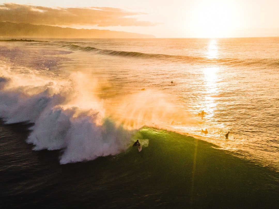 Pipeline at Sunset - Etsy