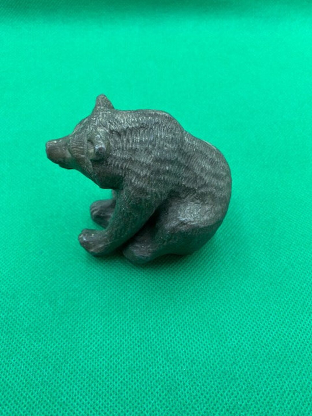 Vintage Pewter Grizzly Bear Figurine - Etsy