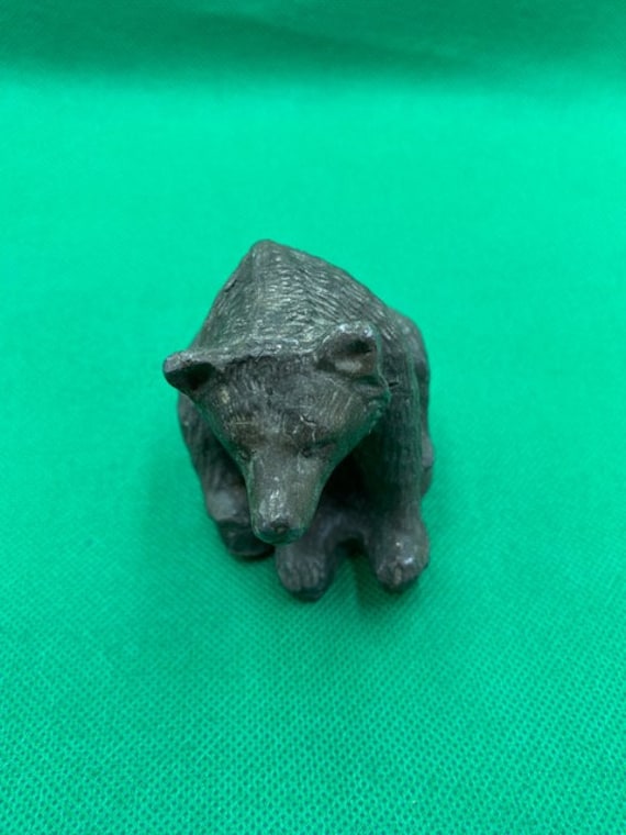 Vintage pewter grizzly bear figurine Art & Collectibles Figurines ...