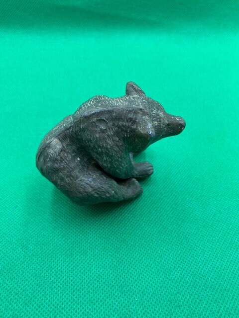 Vintage Pewter Grizzly Bear Figurine - Etsy