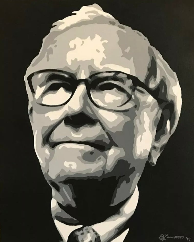 Warren Buffett Abstract Painting - Etsy