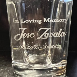 In Loving Memory Laser Engraved Squared Shot Glass 2.2oz Bulk Order - Etsy