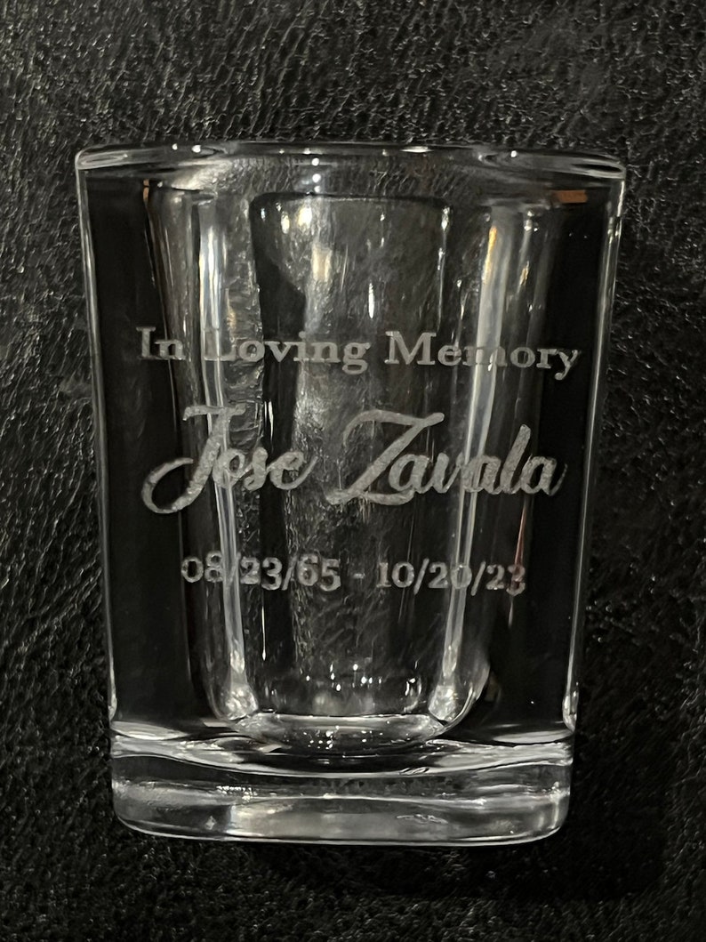 In Loving Memory Laser Engraved Squared Shot Glass 2.2oz Bulk Order - Etsy