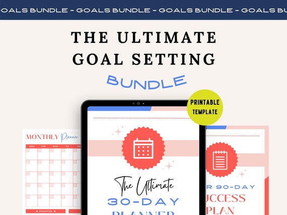 ULTIMATE GOAL SETTING Bundle Printable Templates Planner | Etsy