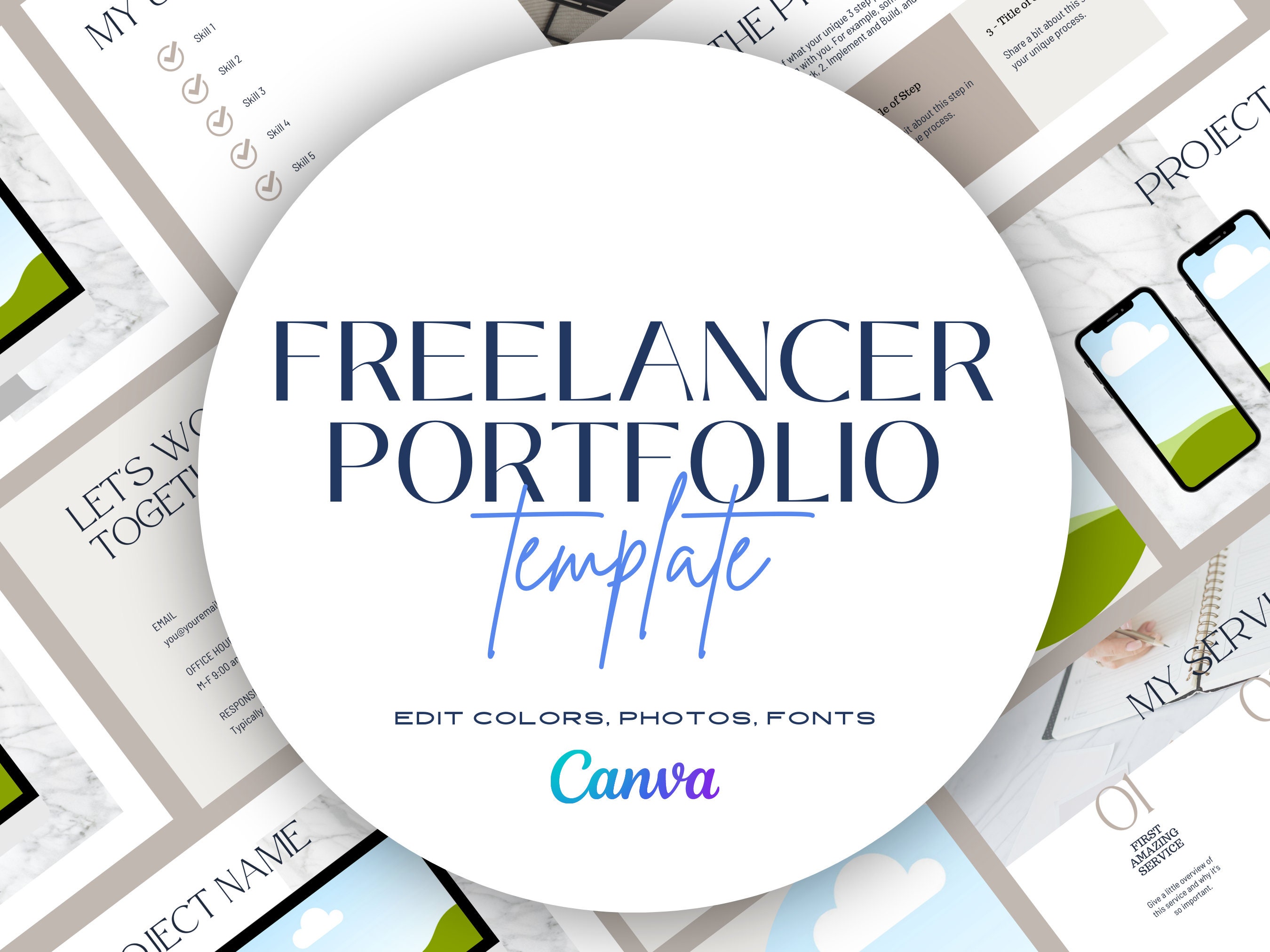 Portfolio Template Freelancer Portfolio Upwork Portfolio - Etsy