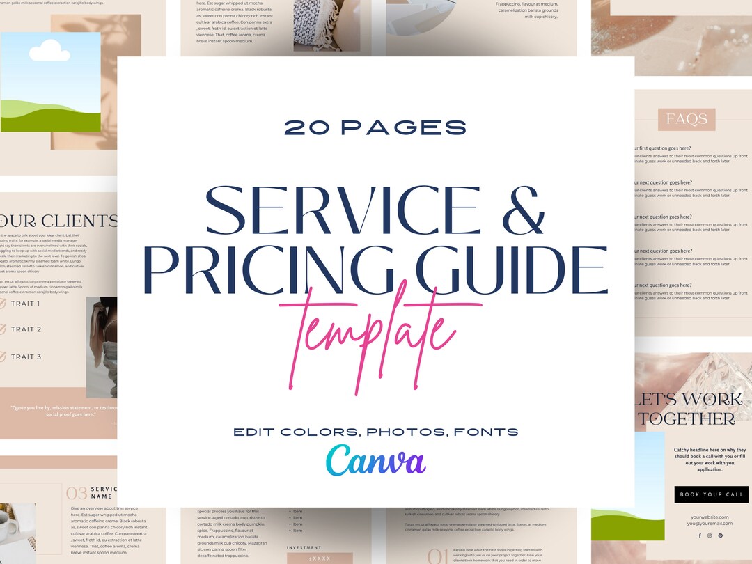 Service and Pricing Guide | Services Guide | Pricing Guide | Price List ...