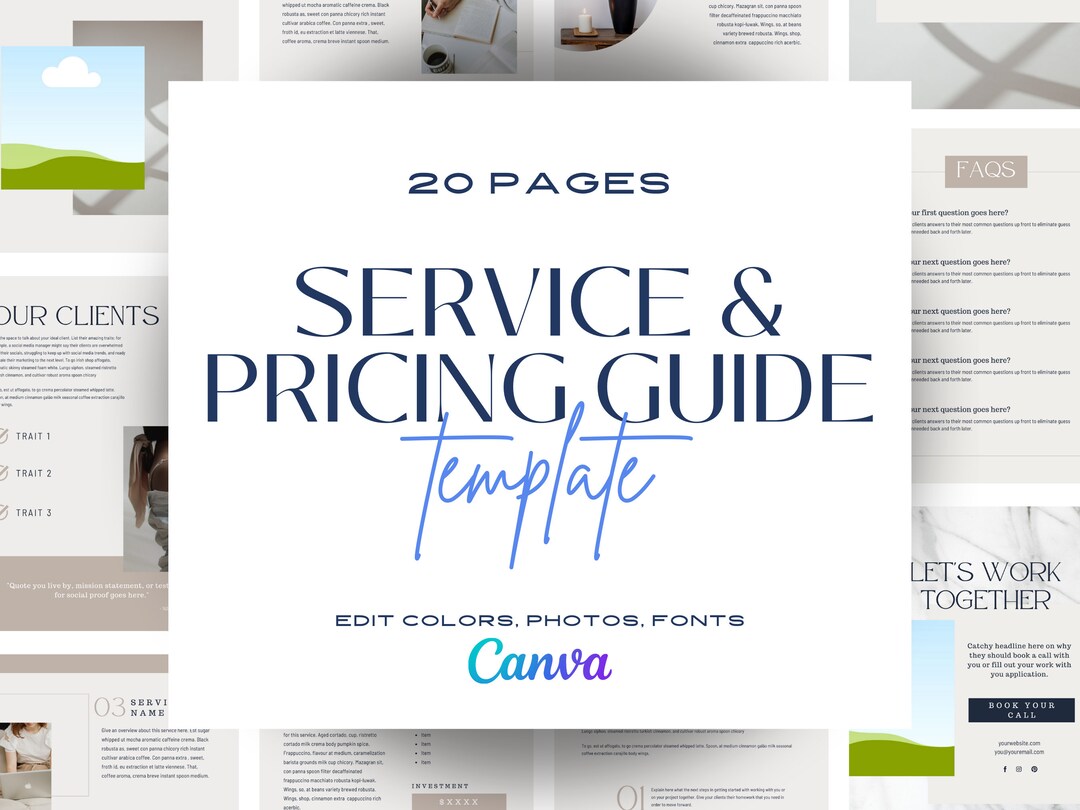 Service and Pricing Guide | Services Guide | Pricing Guide | Price List ...